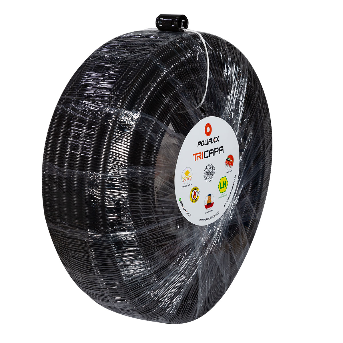 Poliducto Negro para exteriores vista 360| Poliflex