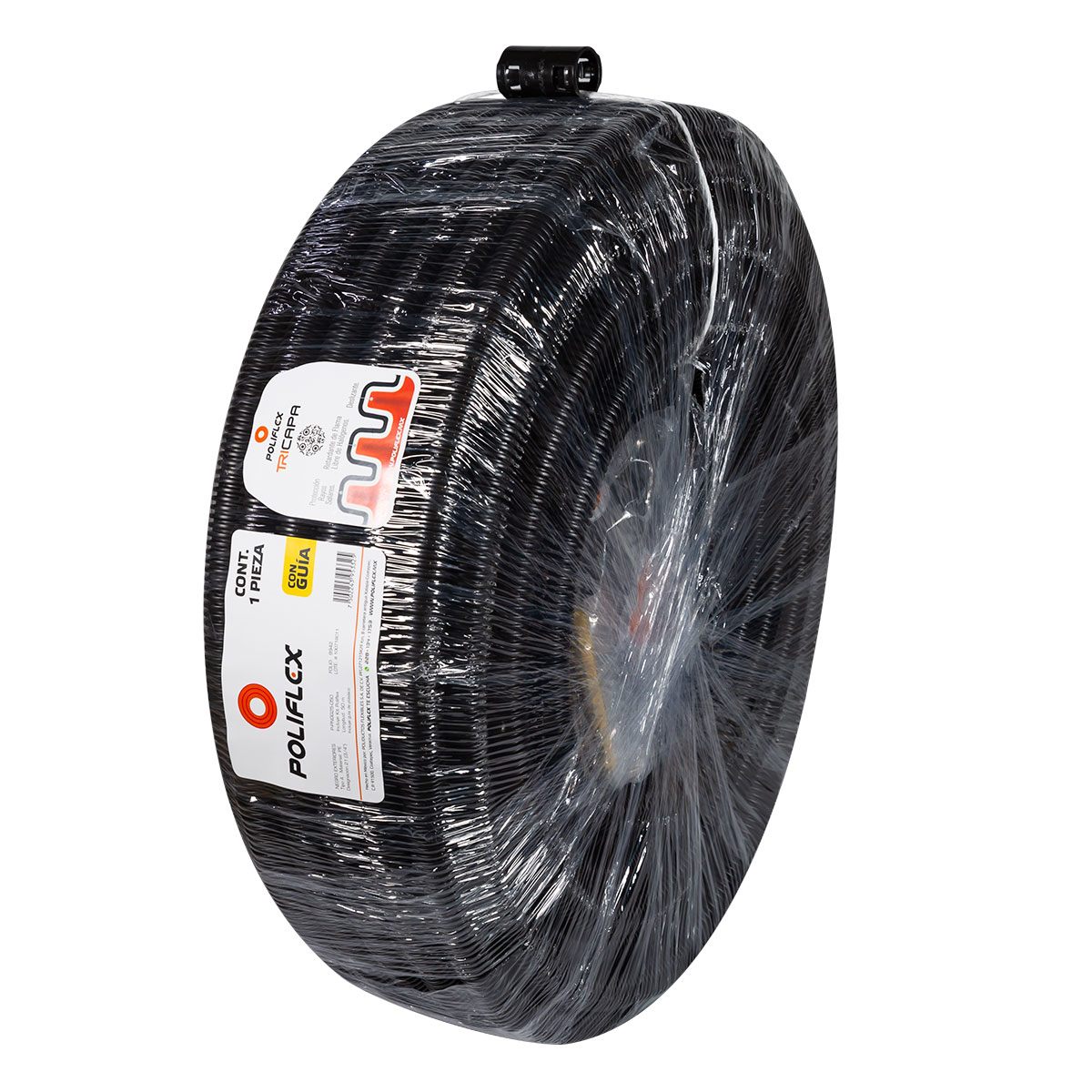 Poliducto Negro para exteriores vista 360| Poliflex