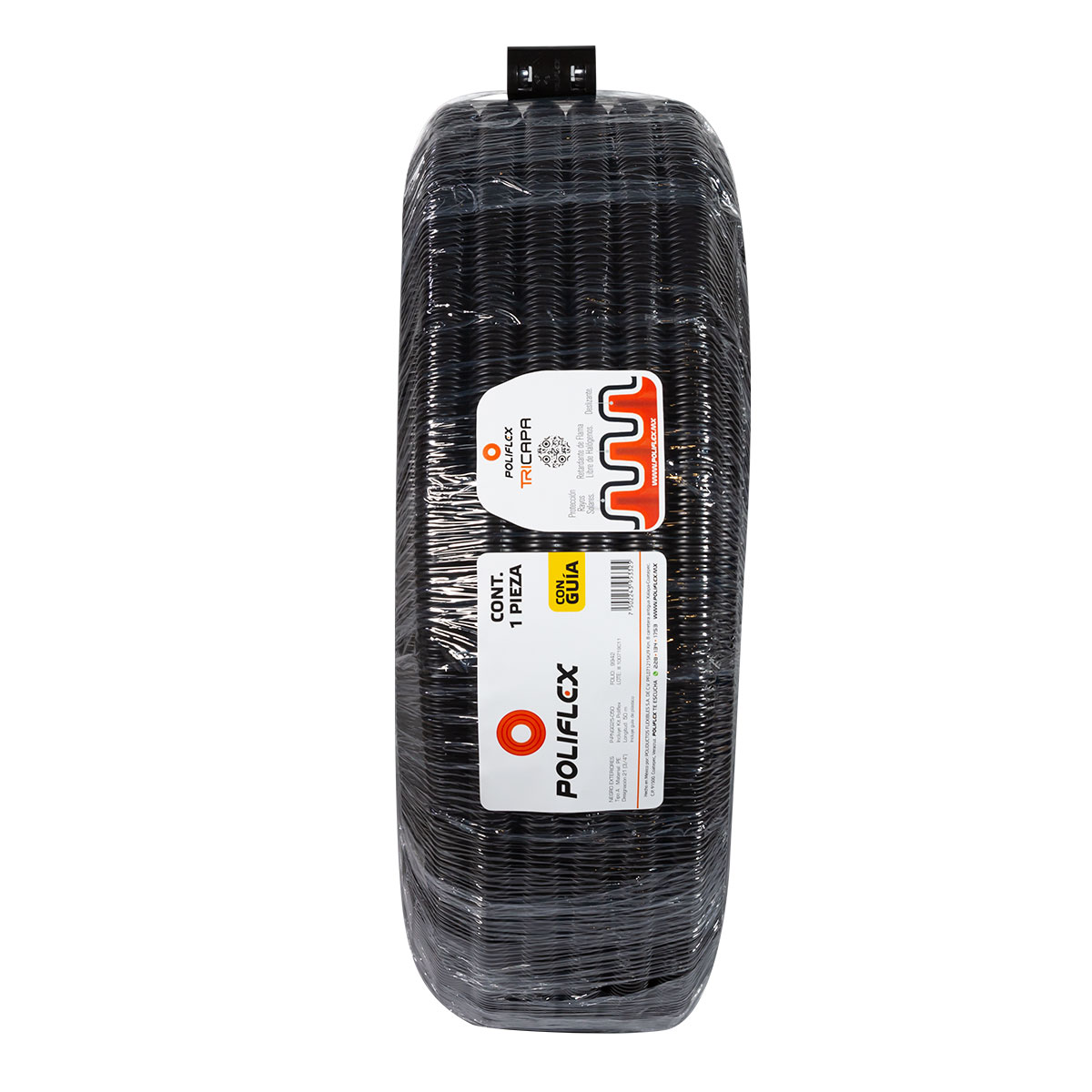 Poliducto Negro para exteriores vista 360| Poliflex