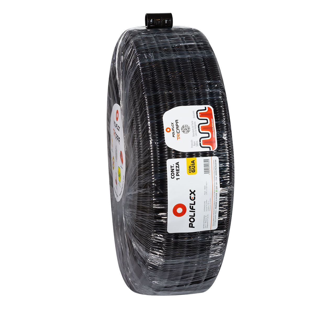 Poliducto Negro para exteriores vista 360| Poliflex